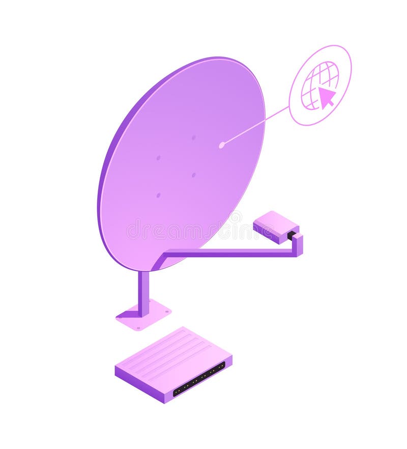 Satellite Internet Point Composition Stock Vector - Illustration of ...