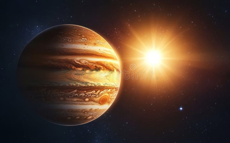 Satellite Juno Orbiting Jupiter. NASA Provided Portions of this Image ...