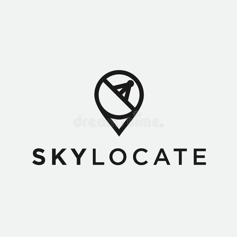 Satellite Location Logo Icon Vector Design Stock Vector - Illustration ...