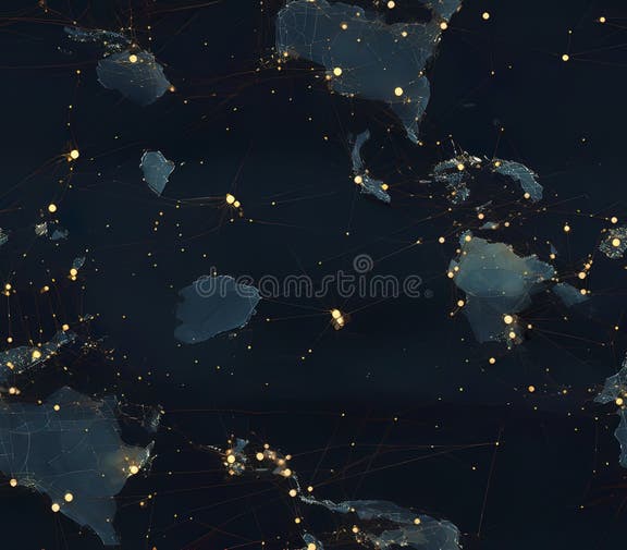 Satellite Map, Fabric Pattern, Seamless Pattern. Stock Illustration ...