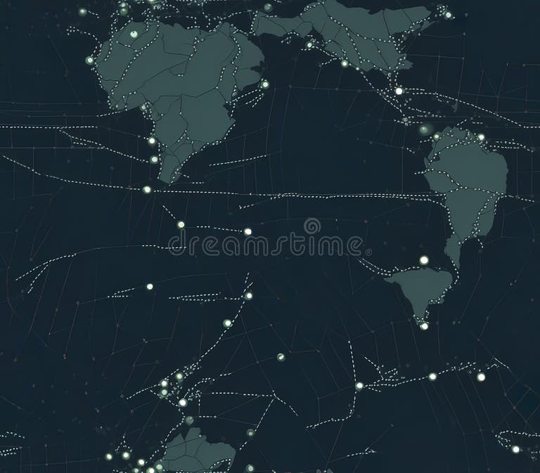 Satellite Map, Fabric Pattern, Seamless Pattern. Stock Illustration ...