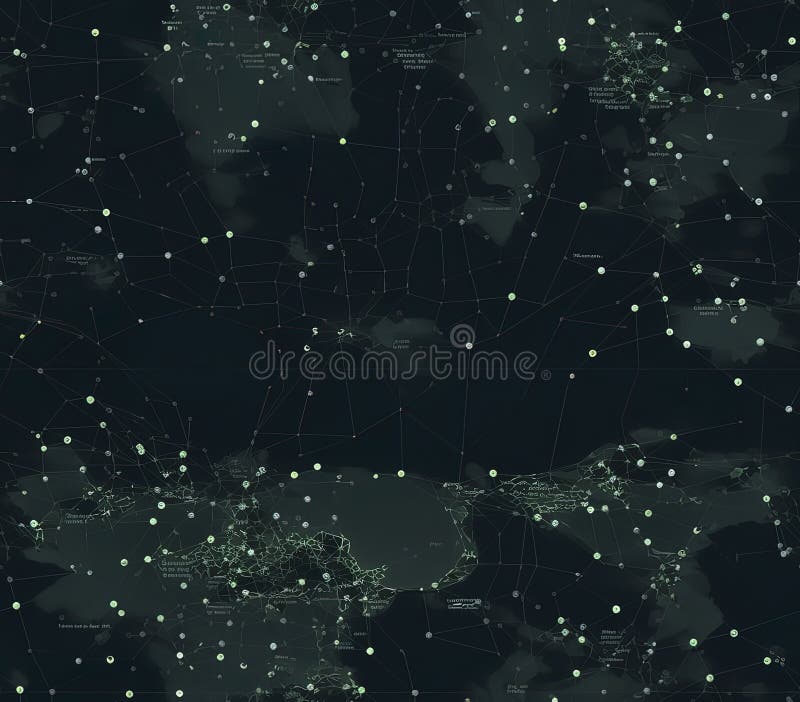 Satellite Map, Fabric Pattern, Seamless Pattern. Stock Illustration ...