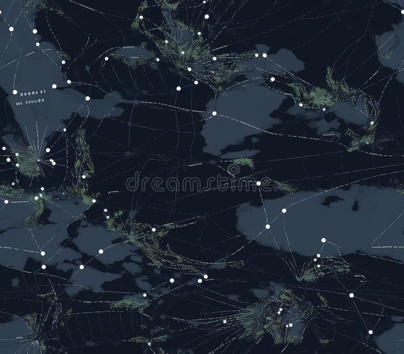 Satellite Map, Fabric Pattern, Seamless Pattern. Stock Illustration ...