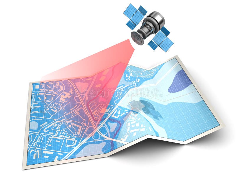 Satellite navigation stock illustration. Illustration of sputnik - 79405742