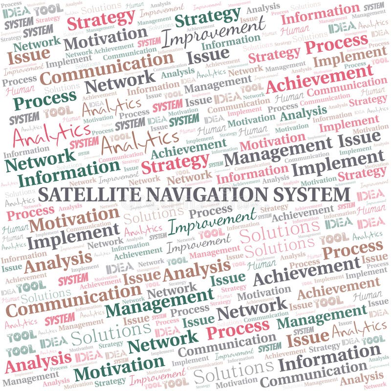 Navigation Typography Word Cloud Create with the Text only. Stock ...