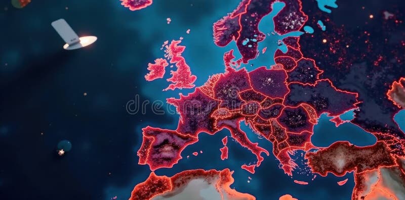 Satellite Network Providing Internet To Europe , Coverage, Digital ...