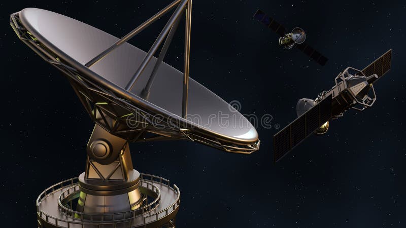 A Satellite in Orbit Beams Data Down To a Network of Dish Antennas ...