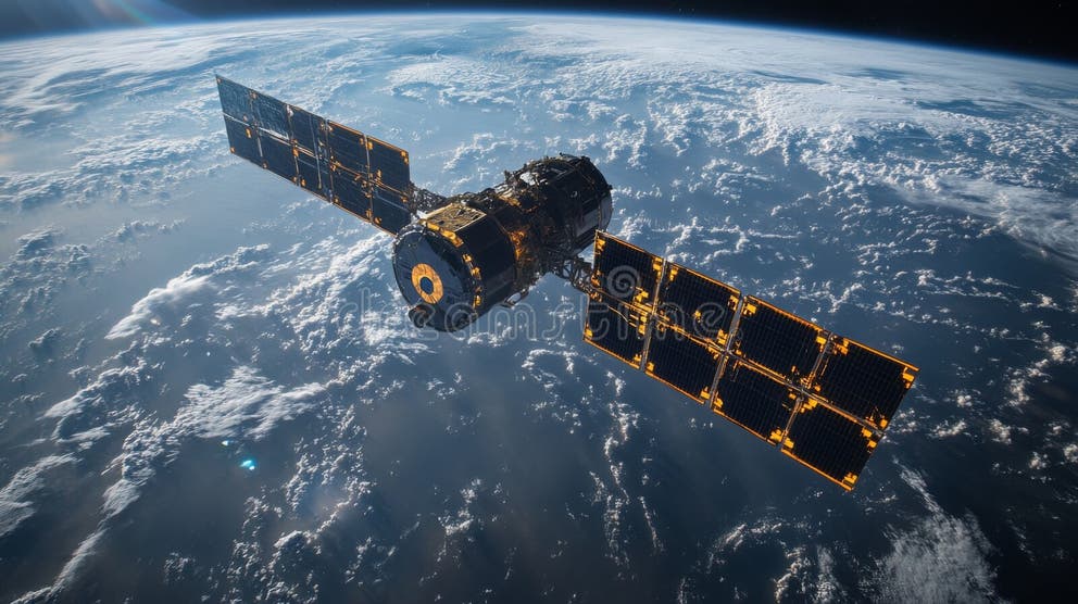 Satellite Orbiting Earth for Positioning and Telemetry Data ...