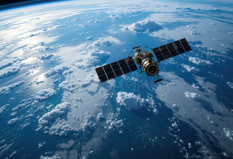 Satellite Orbits Earth, Capturing Stunning Views of Clouds and Oceans ...