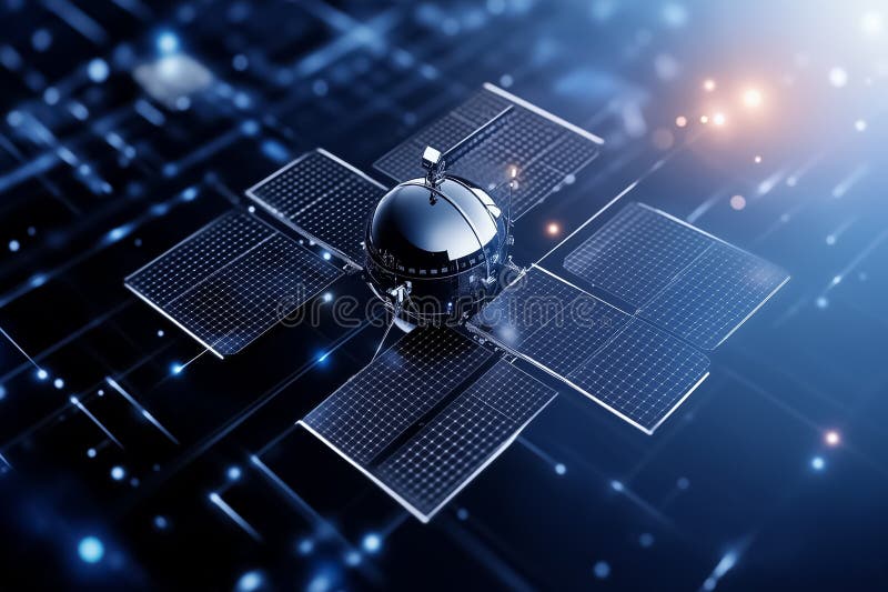 Space Satellite Extended Solar Panels Stock Photos - Free & Royalty ...