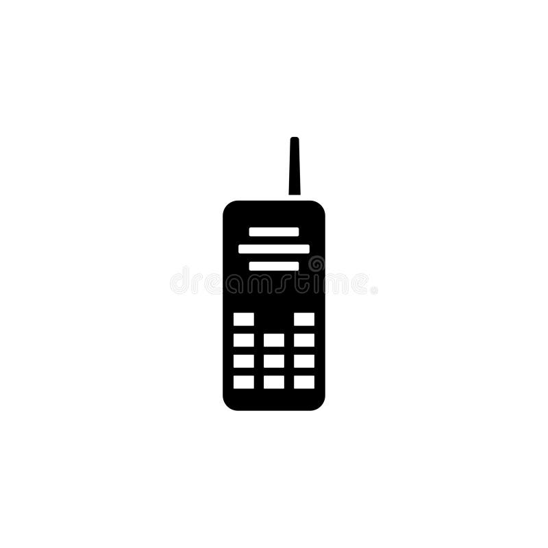 Satellite Phone, Satphone Communication Equipment Solid Flat Vector ...