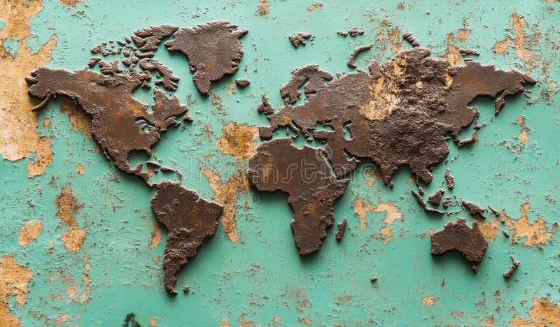 A Satellite Photo of Earth from Space, Displaying a Textured Physical ...