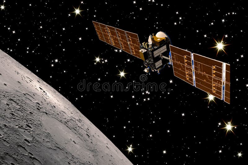 Satellite and a Planet. Different Space Views. the Elements of this ...