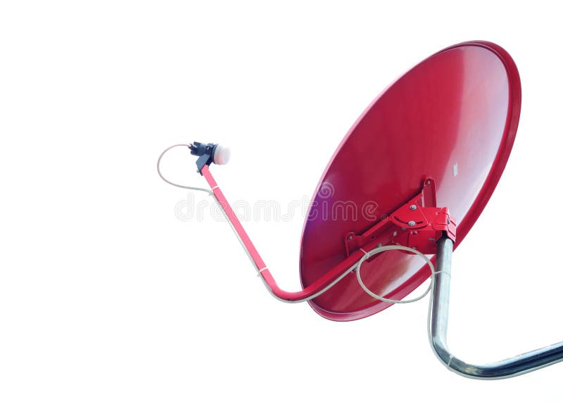 Satellite red colour stock image. Image of radar, isolated - 14151189