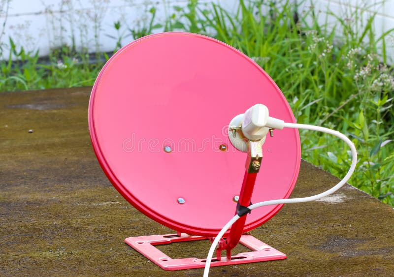 Satellite red stock image. Image of dish, wireless, satellite - 42933321