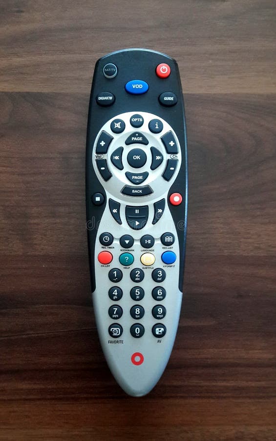 Satellite TV Remote Control Stock Photo - Image of device, signal: 13530286