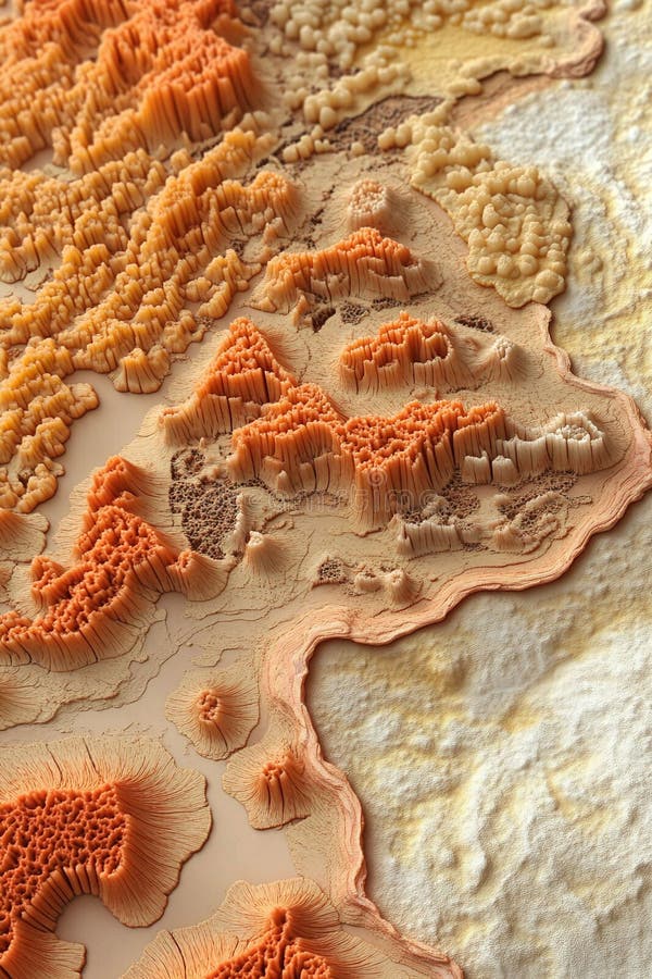 Satellite Scan of a Desert Landscape with LiDAR GIS Data Visualizing ...