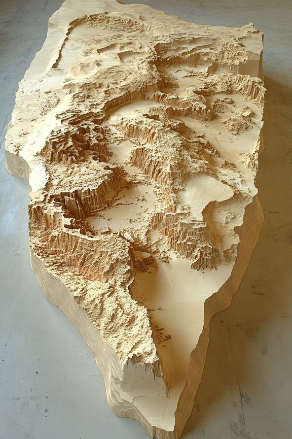 Satellite Scan of a Desert Landscape with LiDAR GIS Data Visualizing ...