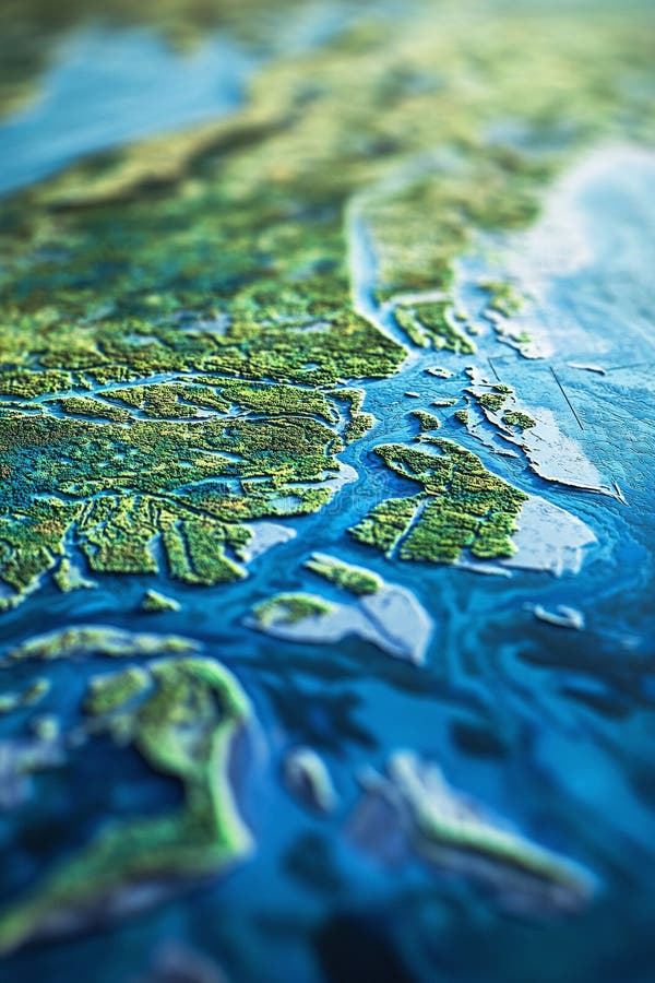 Satellite Scan of a River Delta Rendered in 3D Using LiDAR GIS Data ... Satellite Scan of a River Delta Rendered in 3D Using LiDAR GIS Data ...