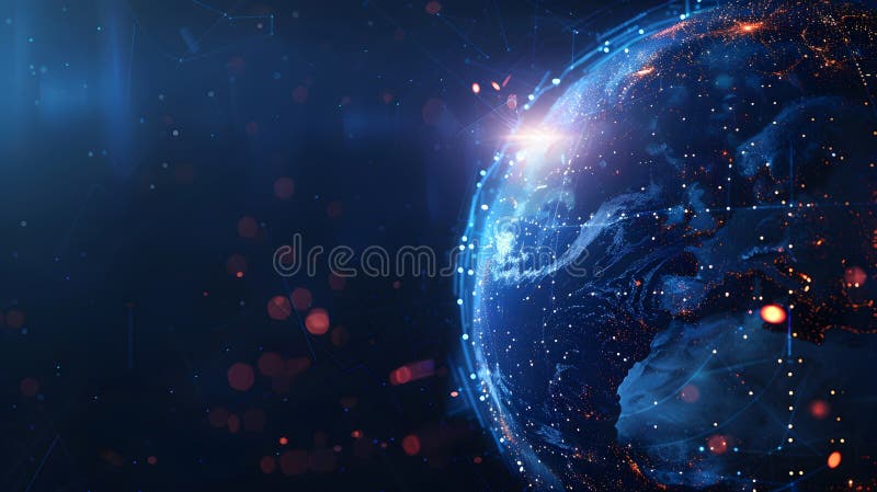 Satellite Signal Hologram Ai Technology World Global by Generative AI ...