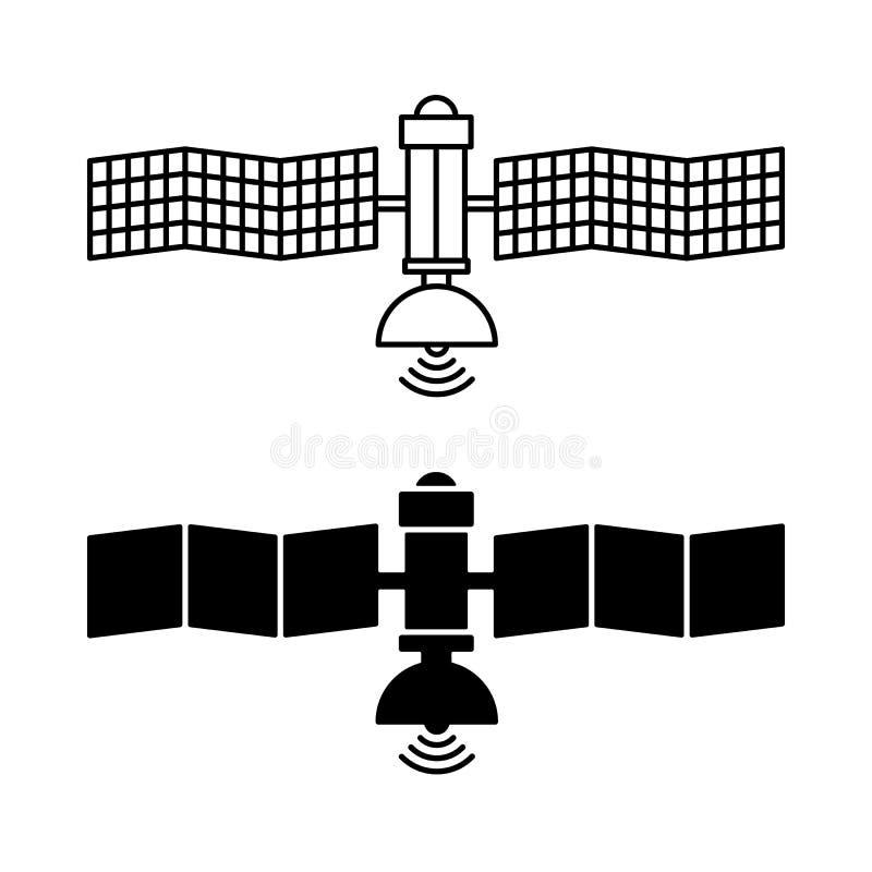 Satellite Signals Connection Icon Stock Vector - Illustration of ...