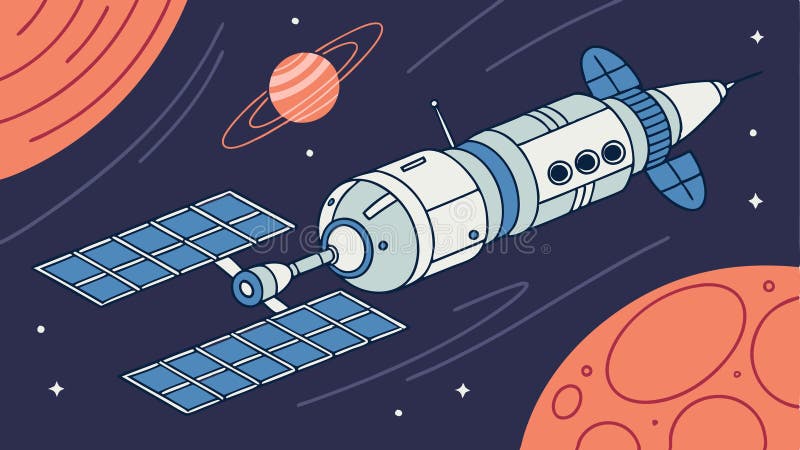 Satellite in Space Background Cosmic Technology and Space Exploration ...