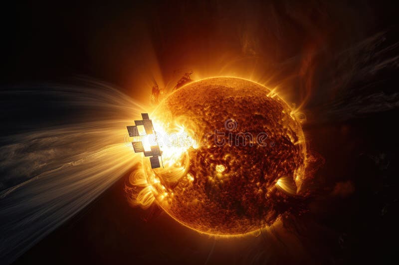 A Satellite, Surrounded by Flares and Storms, in Full View of the Sun ...