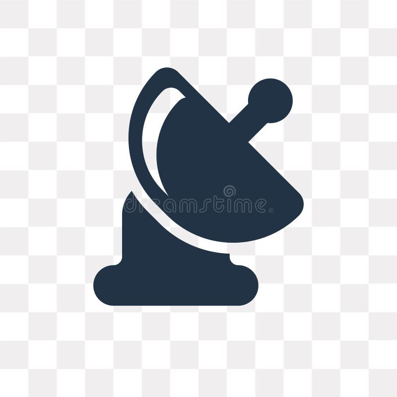 Satellite TV Dish Vector Icon Isolated on Transparent Background Stock ...