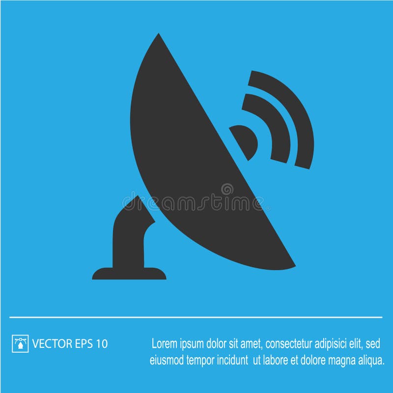 Satellite Tv Vector Icon. Simple Isolated Vector EPS 10 Stock Vector ...