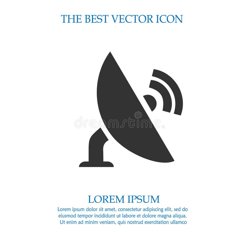 Satellite Tv Vector Icon. Simple Isolated Vector EPS 10 Stock Vector ...