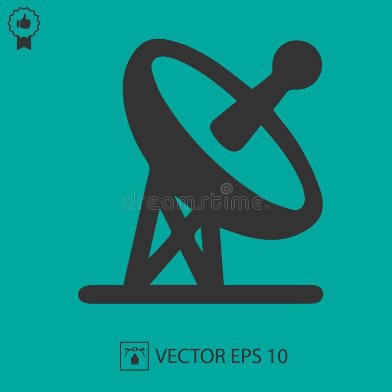 Satellite tv vector icon. stock vector. Illustration of signal - 169192689