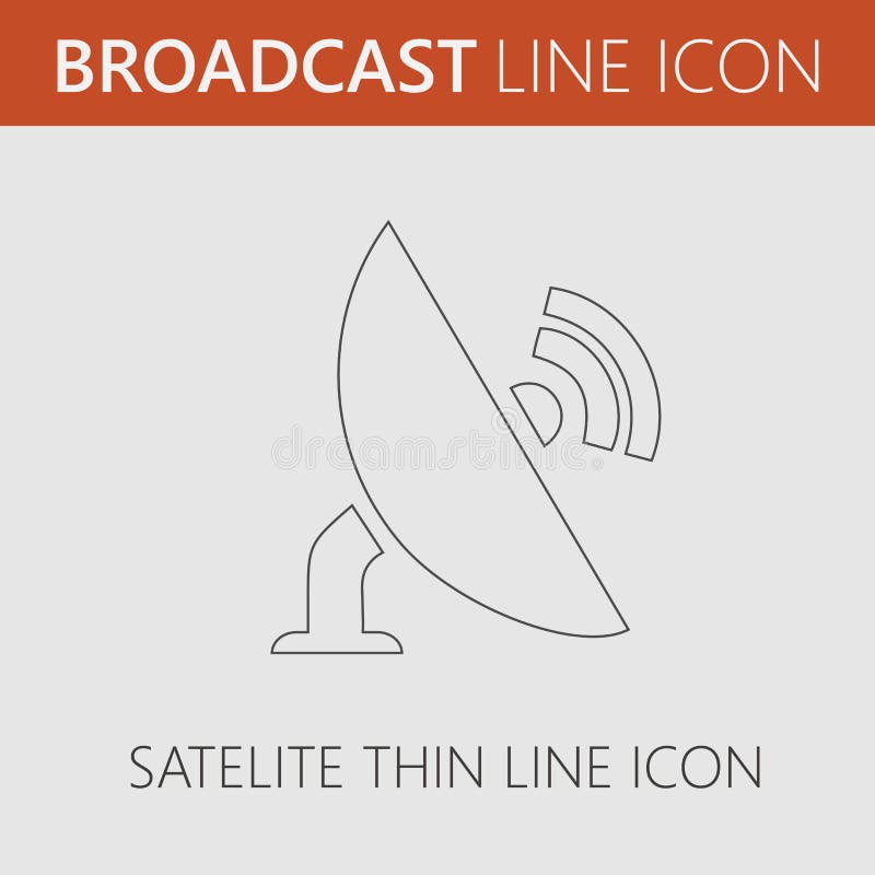 Satellite tv vector icon. stock vector. Illustration of ...