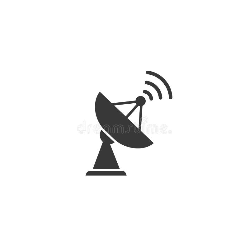 Satellite Vector Icon, Wireless Satellite Icon in Flet Stock Vector ...