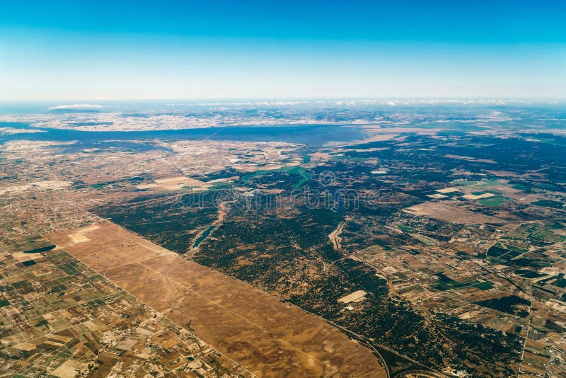 Satellite View of Earth Horizon Stock Image - Image of distant ...