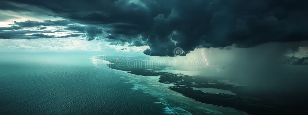 Satellite View of Earth Showing Solar Eclipse Totality Path Stock ...