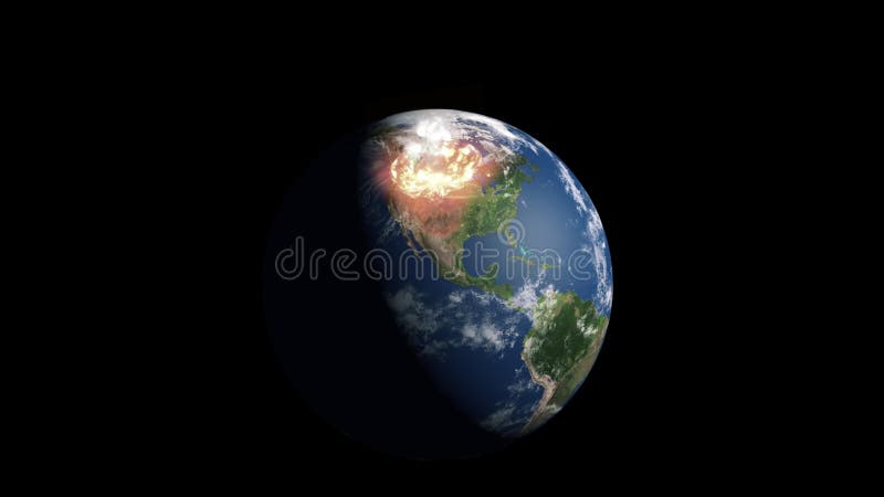 Satellite View of Majestic Devastating Explosion after Asteroid Hits ...