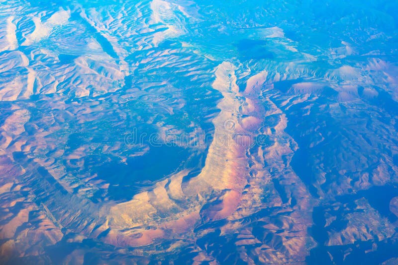 Satellite View of Mountan stock image. Image of summits - 275120907