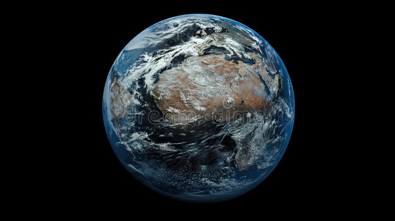 Satellite View of Planet Earth Showcasing Natural Features Stock ...