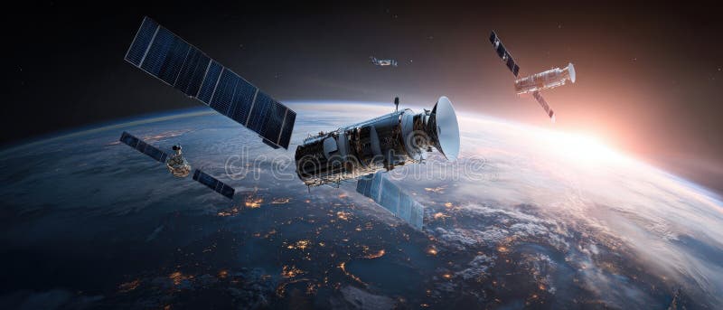 The Satellites Orbiting Earth Showcasing Advanced Space Exploration ...