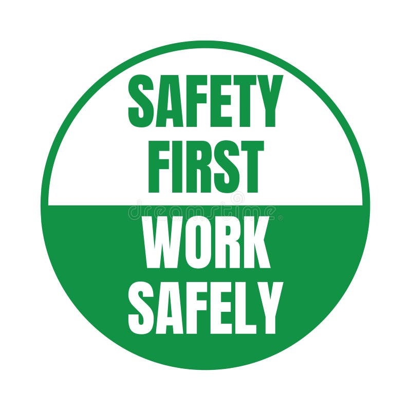 Satety First Work Safely Symbol Icon Stock Illustration - Illustration ...