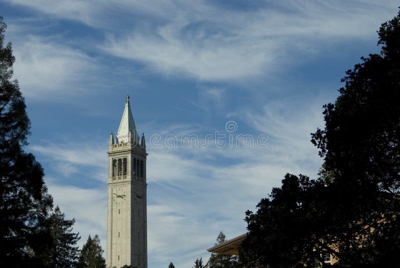 Sather Tower stock photo. Image of architecture, clock - 11925024