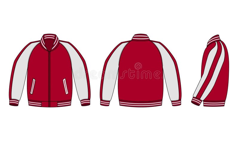 Satin Baseball Jacket ( Satin College Jacket ) Vector Template ...