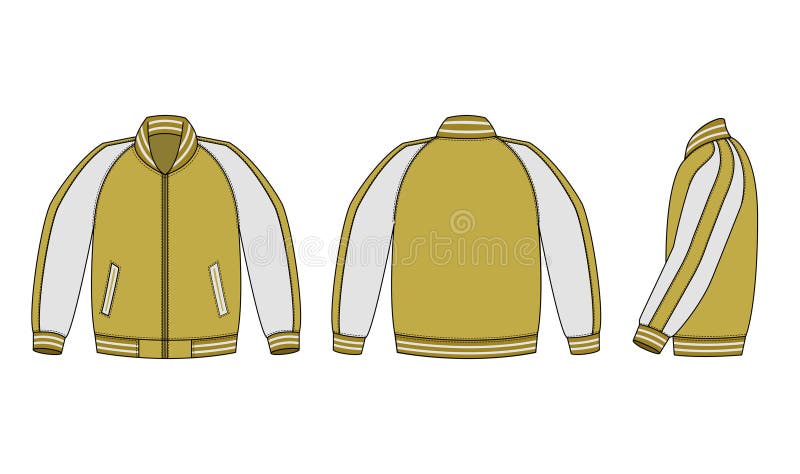 Satin Baseball Jacket ( Satin College Jacket ) Vector Template ...