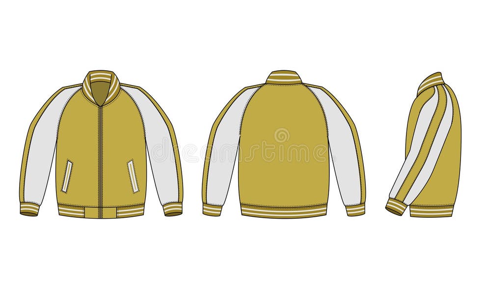 Satin Baseball Jacket ( Satin College Jacket ) Vector Template ...