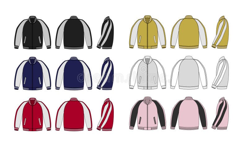 Satin Baseball Jacket ( Satin College Jacket ) Vector Template ...