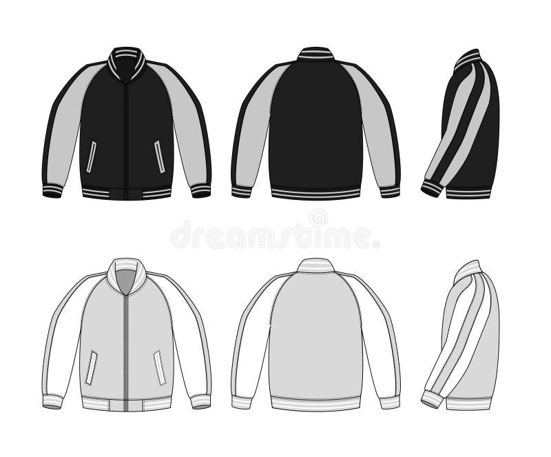 Satin Baseball Jacket ( Satin College Jacket ) Vector Template ...