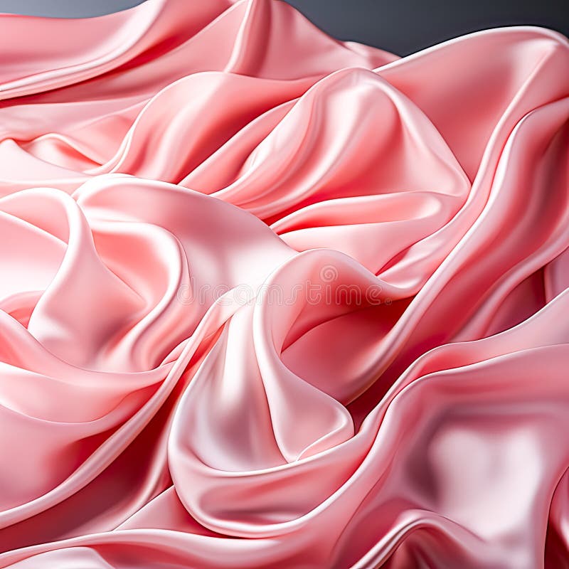 Satin Elegance, Beautiful Pattern of Folds in Colored Silk Stock Image ...