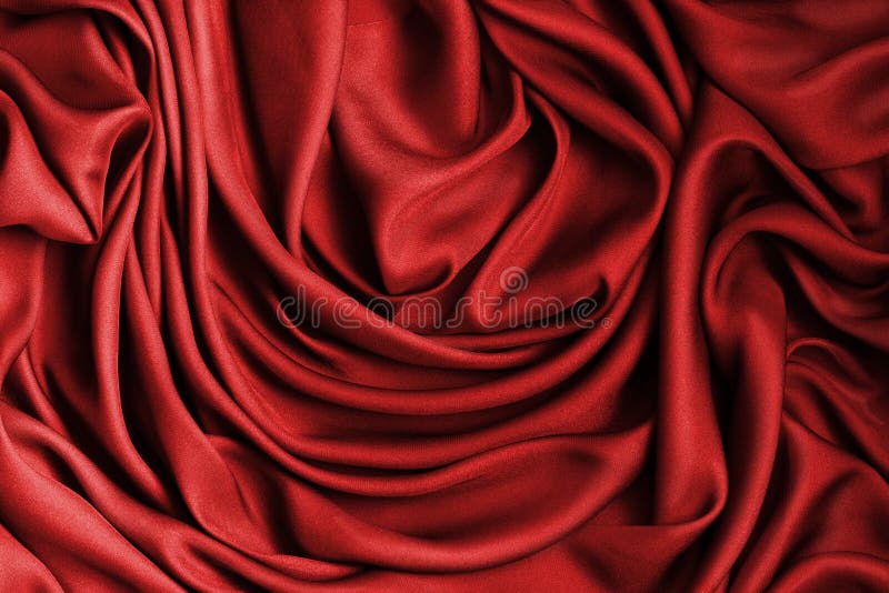 Satin Fabric Drape Red Abstract Background Stock Photo - Image of ...