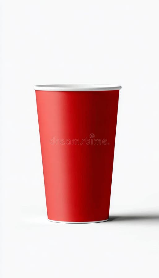 Satin Red Disposable Drinks Vessel in Soft Studio Shot Conveys ...
