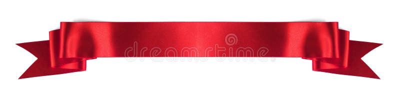 Satin Ribbon Banner On White Stock Photo - Image of flag, curve: 166067258